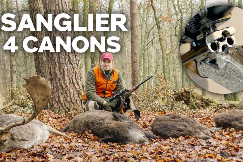 Franz-Albrecht en battue au sanglier avec une carabine à quatre canons ...